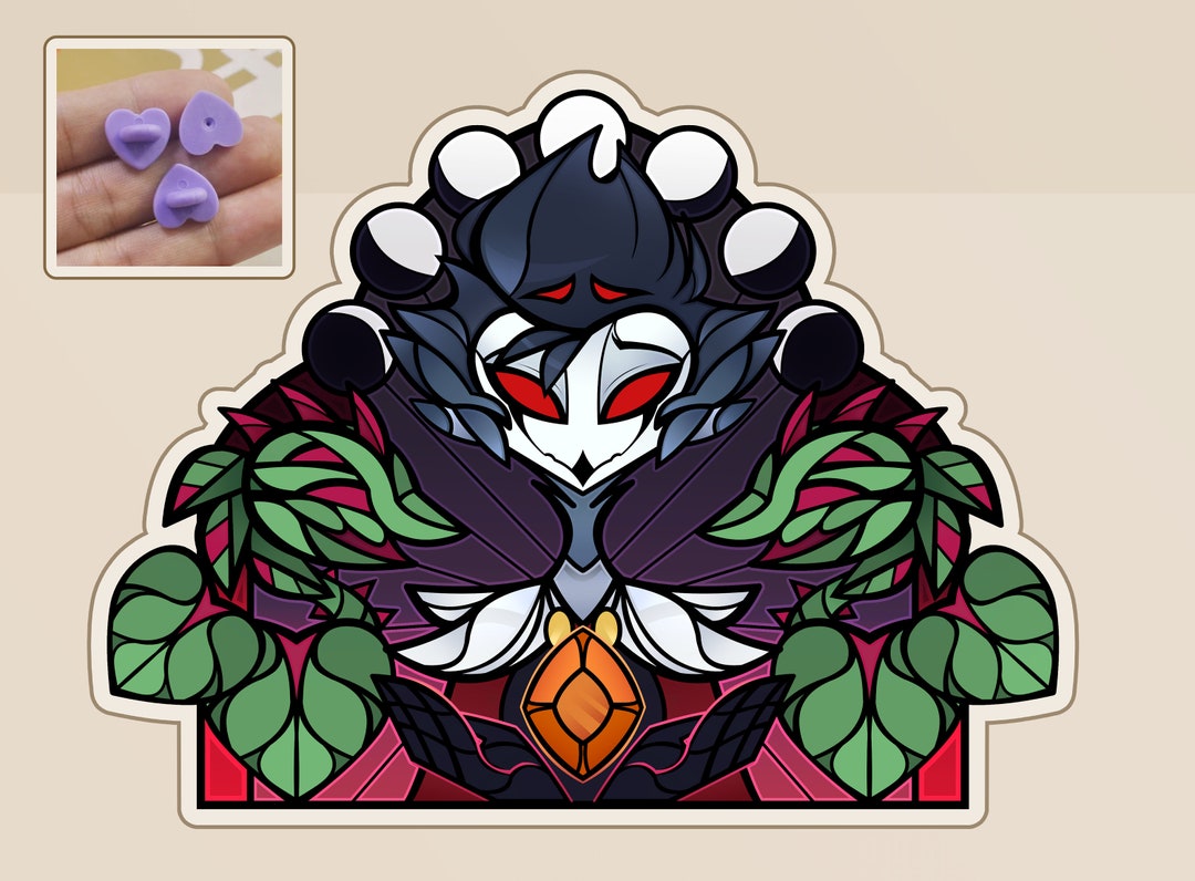 Acrylic Pin Helluva Boss full Moon Stained Glass Stolas 2 Inches, Epoxy ...