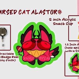 HH - Cursed Cat Alastor Chip Clip (2inch) - Etsy