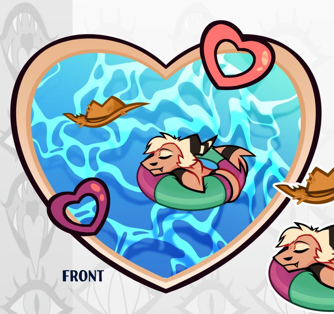 Liquid Shaker Keychain - Helluva Boss Pool Vacation Striker (3 Inches ...