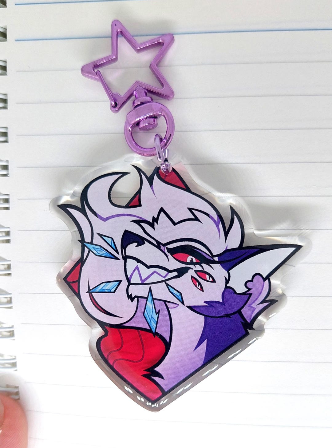 Acrylic Keychain - Helluva Boss Demon Loona (2.5" With Front Epoxy ...