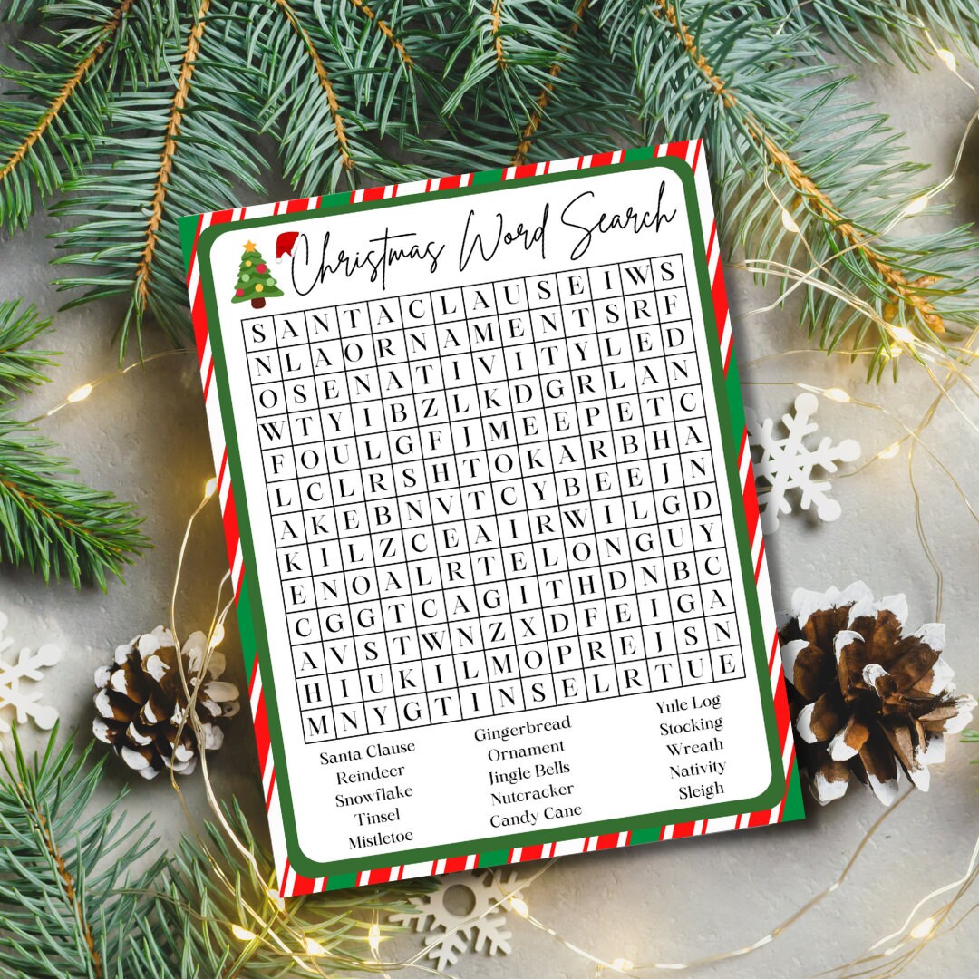 Ultimate Christmas Word Search Festive, Fun, and Fully Customizable - Etsy