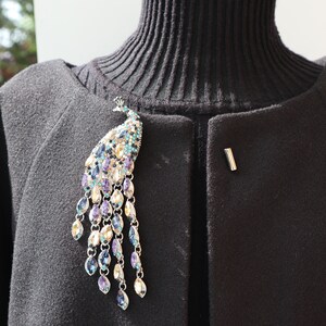 High End Luxury Rhinestone Beautiful Elegant Peacock Brooches - Etsy