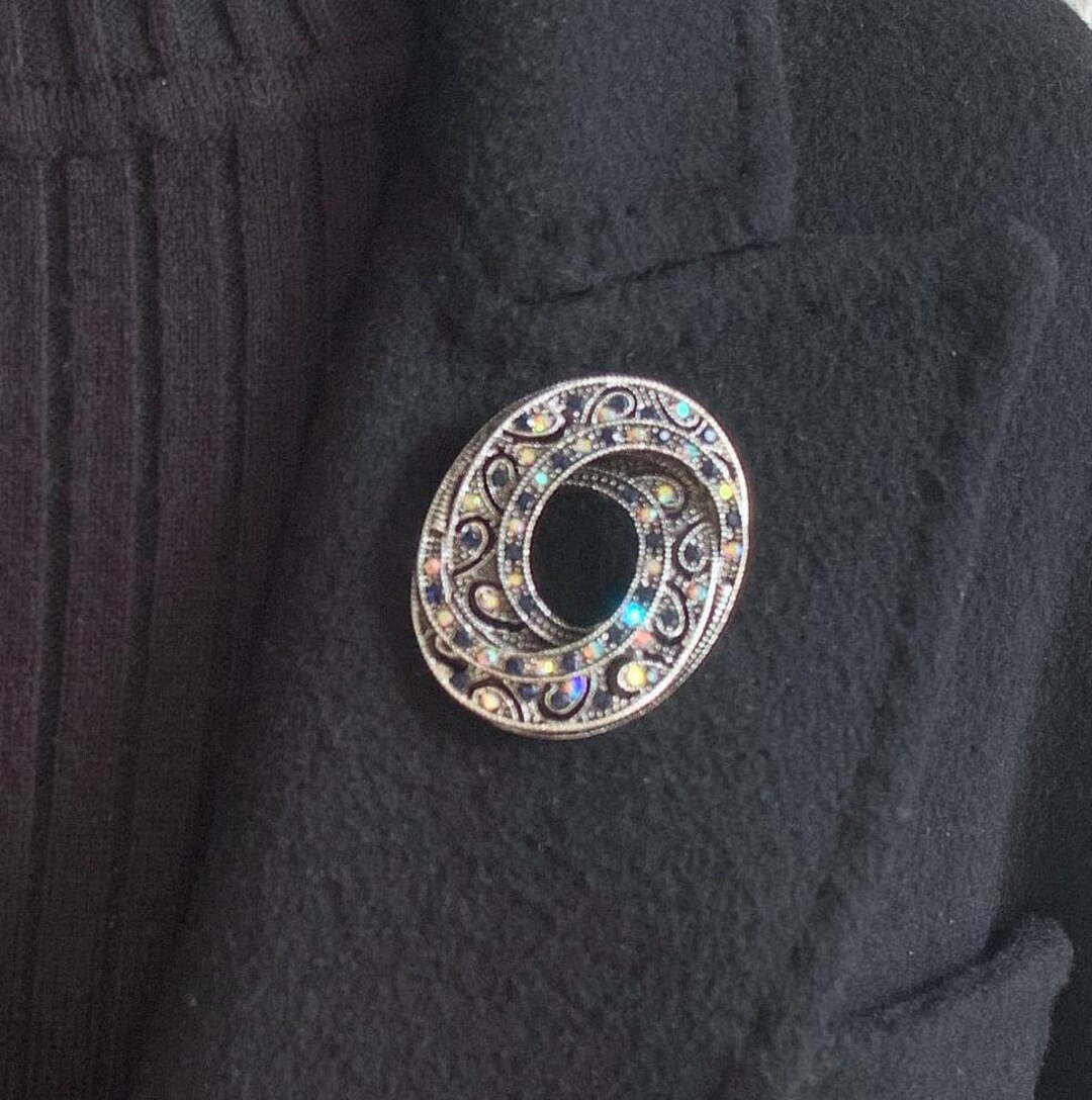 Elegant Black Circle Brooches Cute Brooch Party Pins Jewellery Gift ...