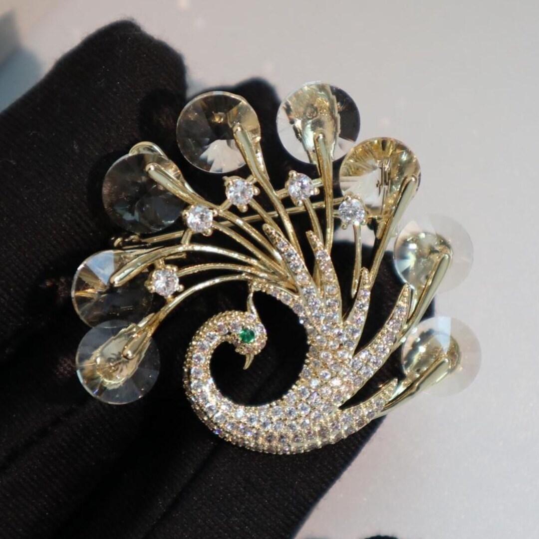 Phoenix Bird Brooch Gold Yellow Colour Pin Christmas Gift - Etsy