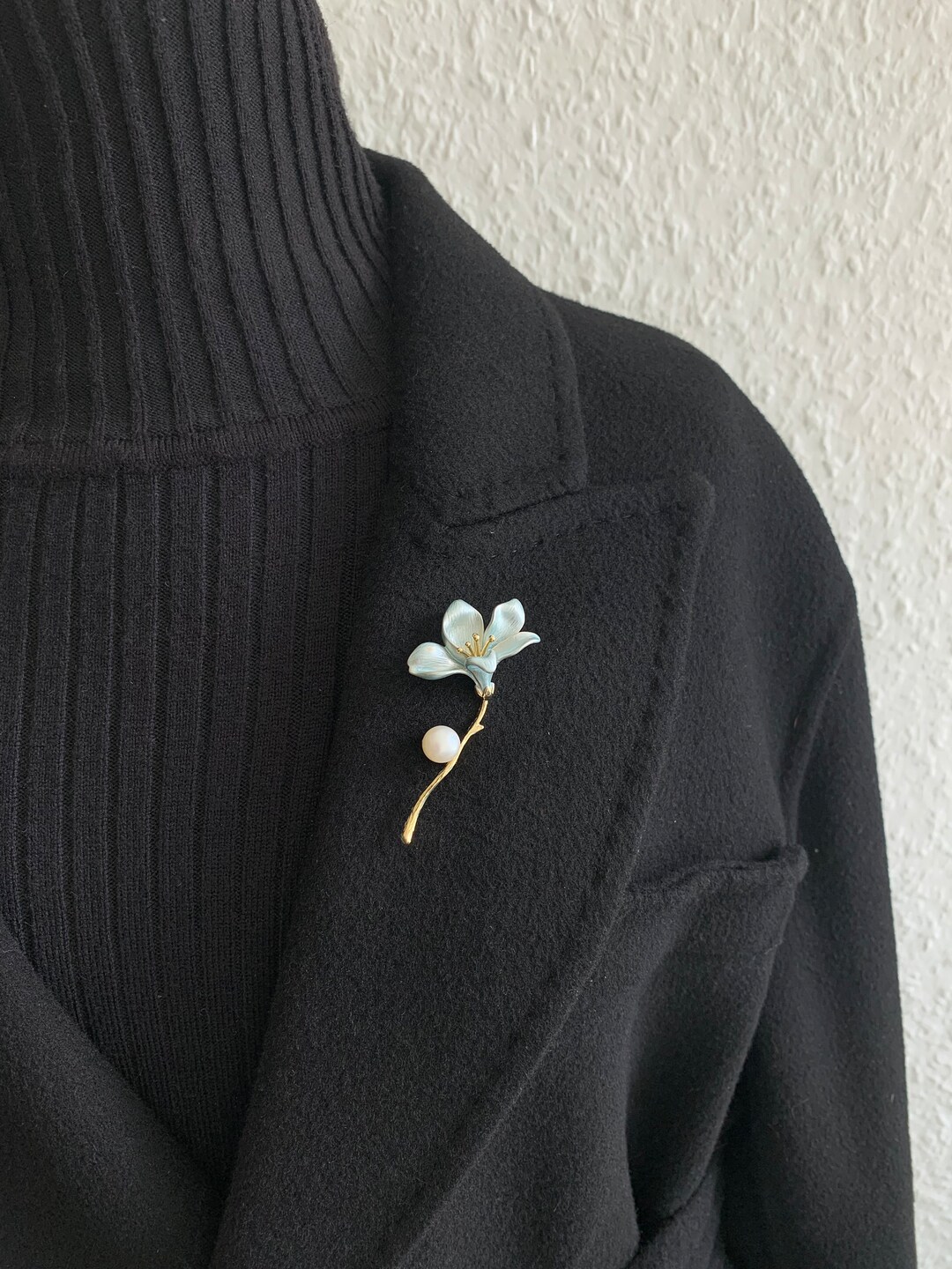 Flower Drip-glazed Enamel Pearl Women's Pins Brooches Weddings Bouquet ...