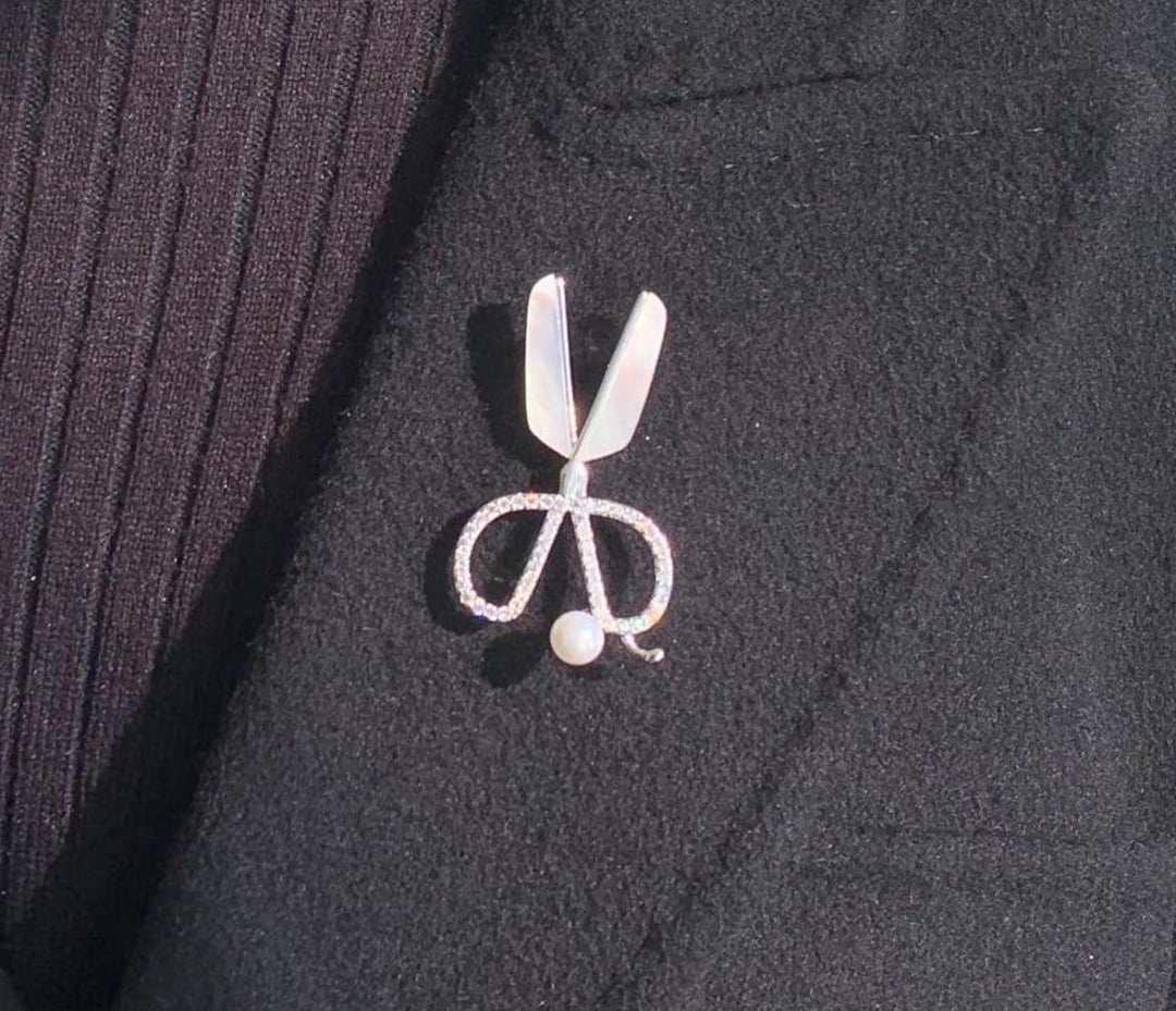 Scissors Shiny Pin Brooches Rare Find Simple Accessories Brosche ...