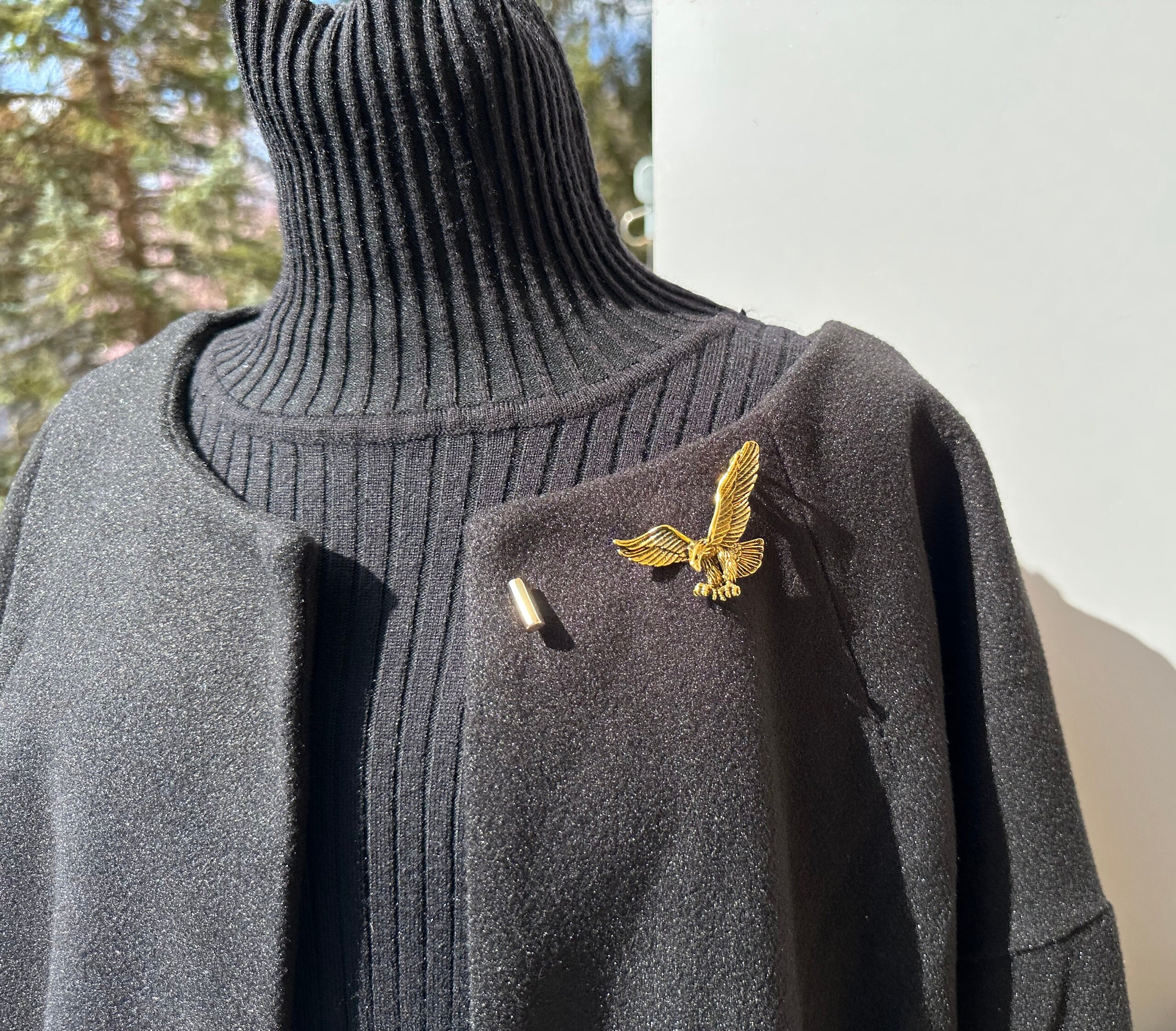 New Vintage Eagle Animal Brooches Metal Birds Badge Collar - Etsy