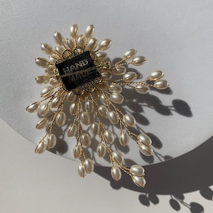 Exquisite Luxury Imitation Pearls Brooch Badges Tassel Imitation Pearls ...