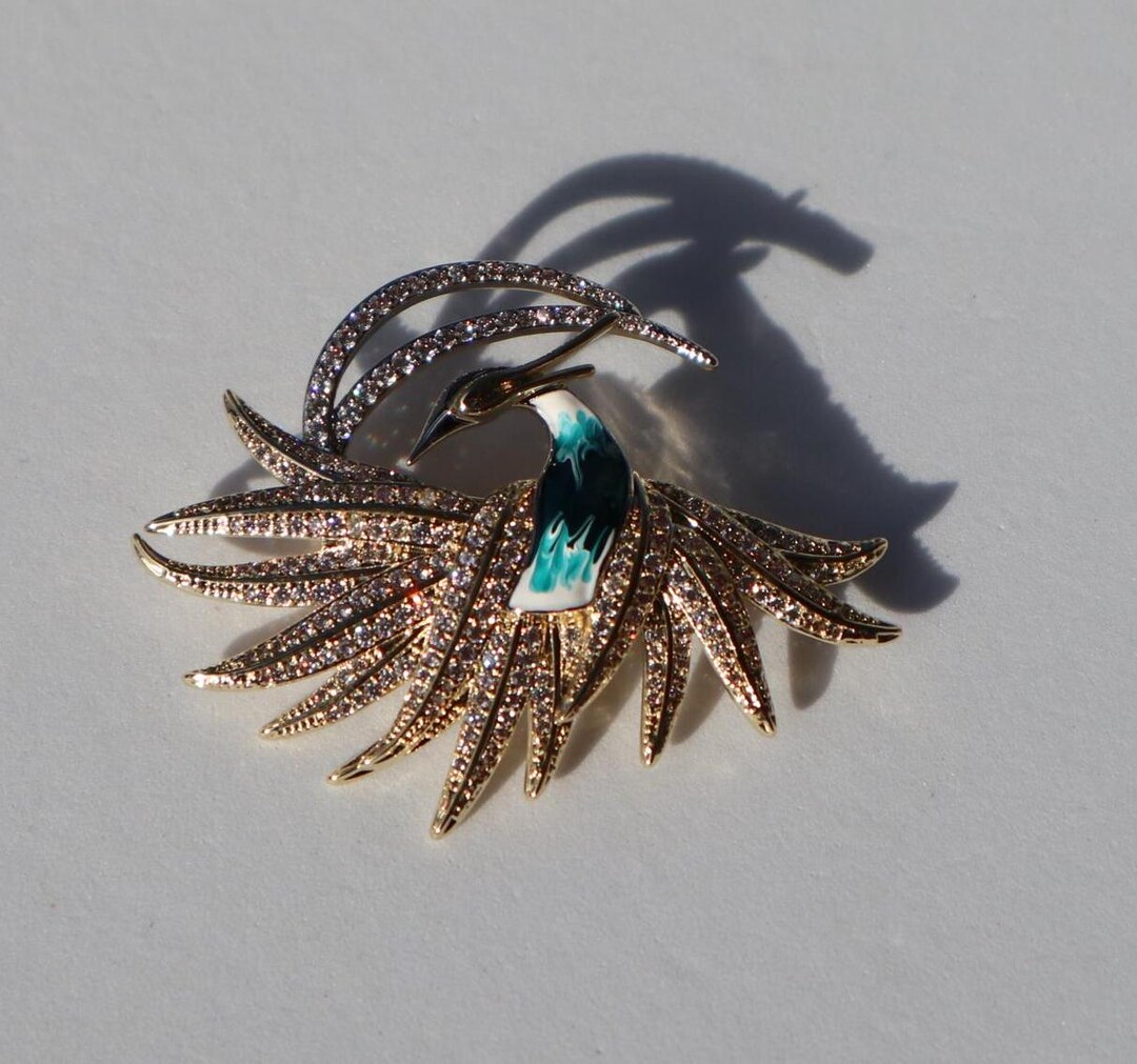 Phoenix Brooch Bird Pins Office Wear Brooch Unique Luxury Birthday New ...