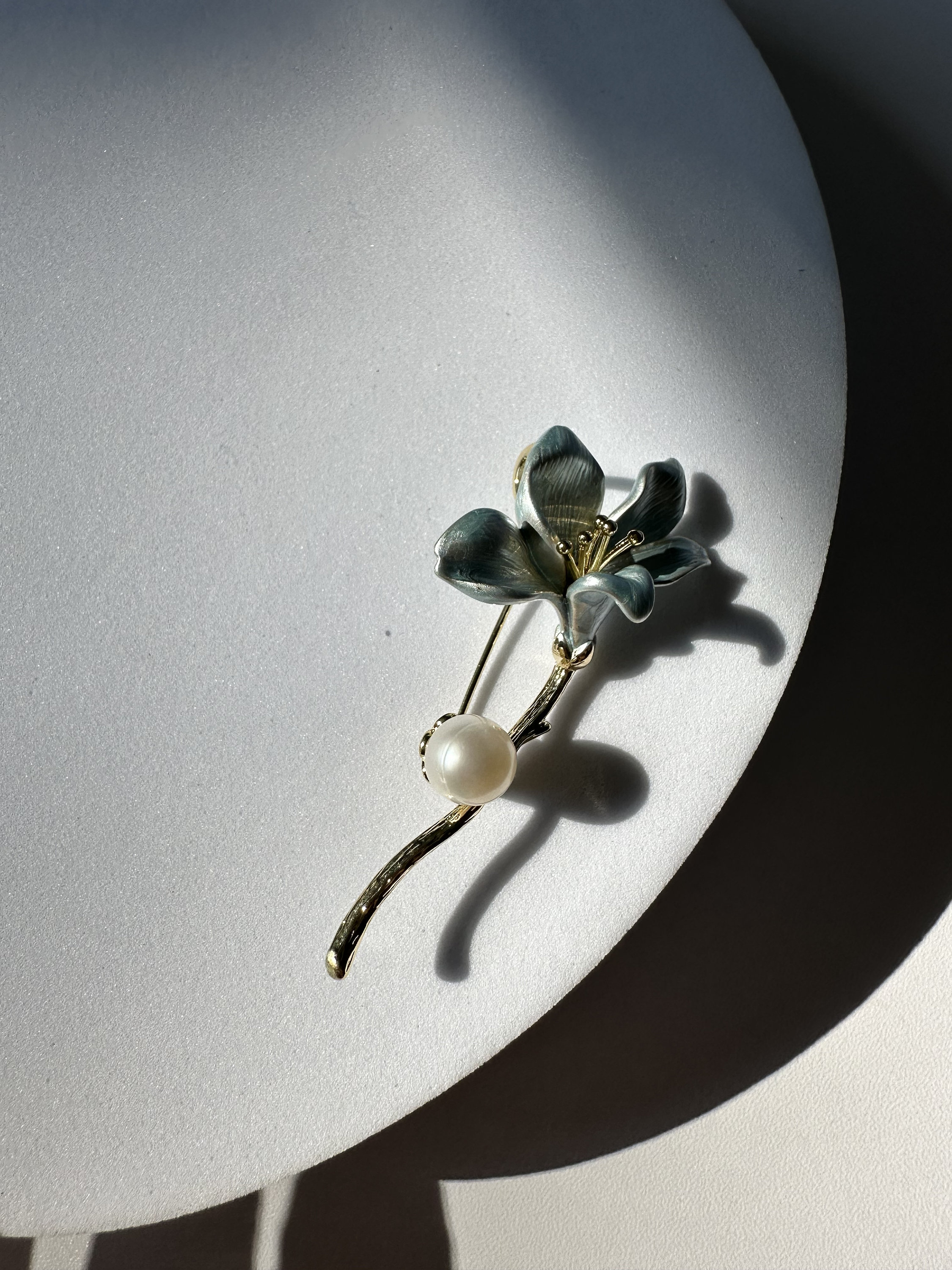 Flower Drip-glazed Enamel Pearl Women's Pins Brooches Weddings Bouquet ...