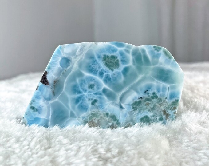 160g AAA+ High Quality Sky Blue Larimar Slab, Larimar Crystal, High ...