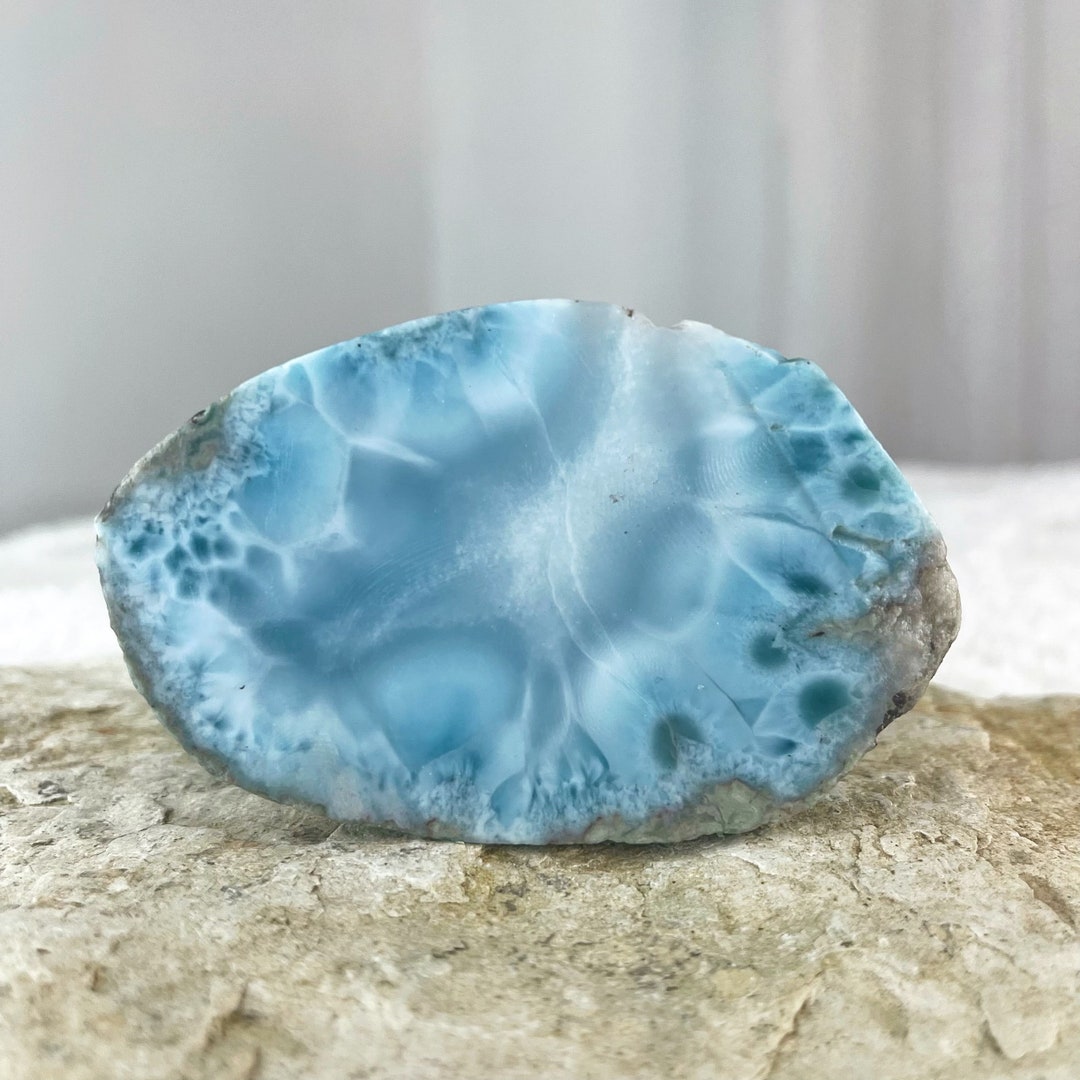 102g Large Ocean Blue Larimar Slab, Larimar Crystal, High Quality ...