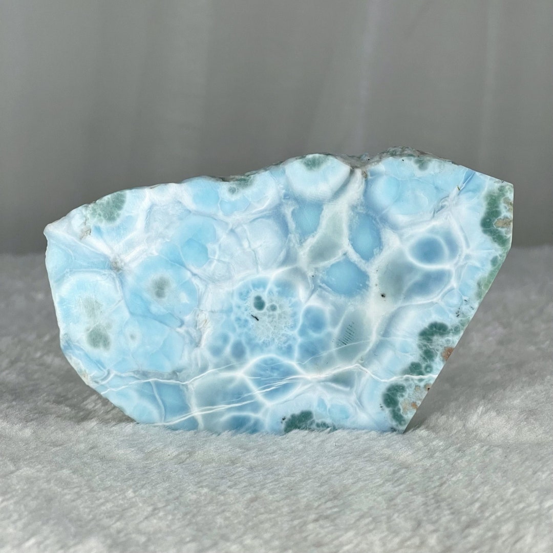 172g Large Larimar Slab With Ocean Patterns, Translucent Sky Blue ...