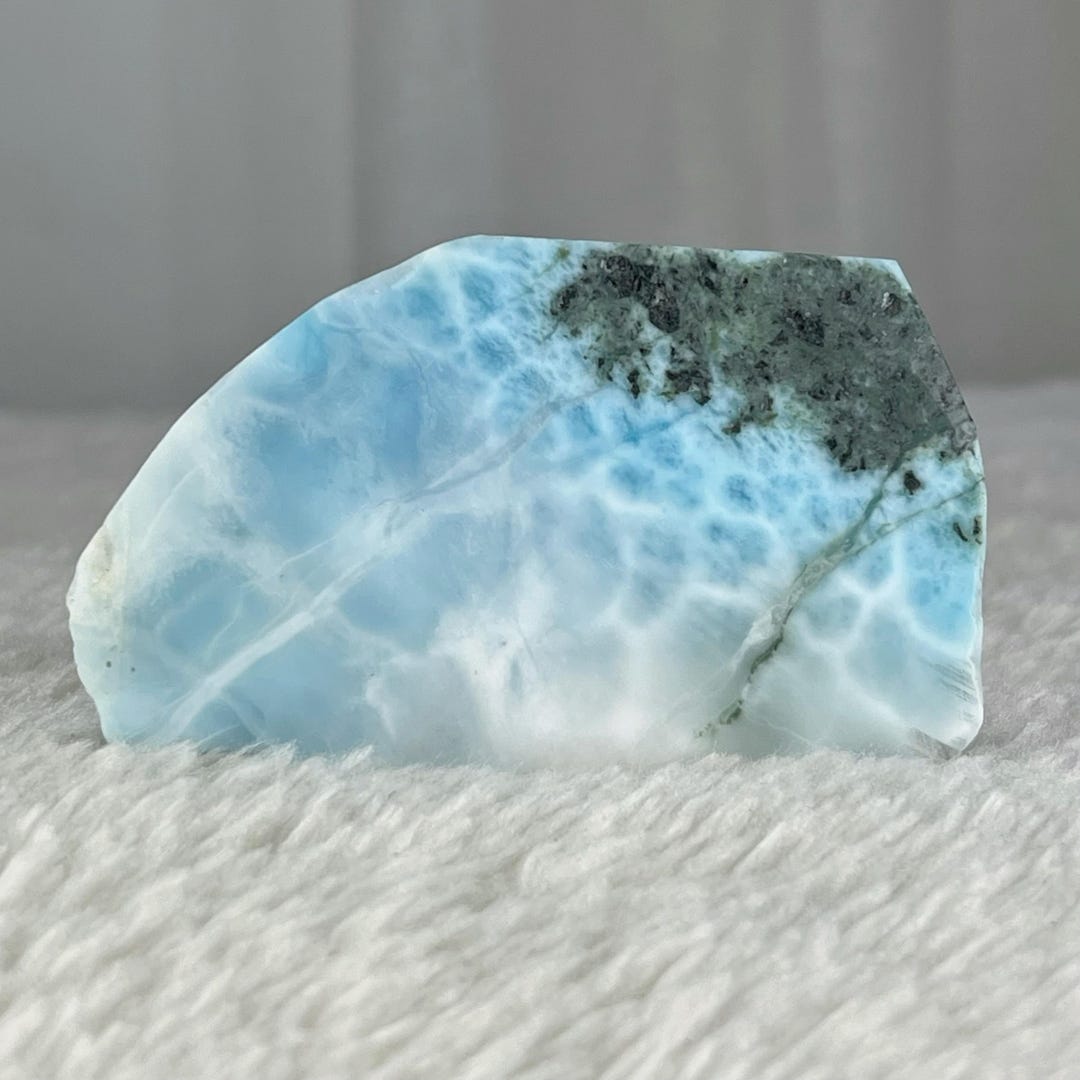 104g Large Ocean Blue Larimar Slab, Larimar Crystal, High Quality ...
