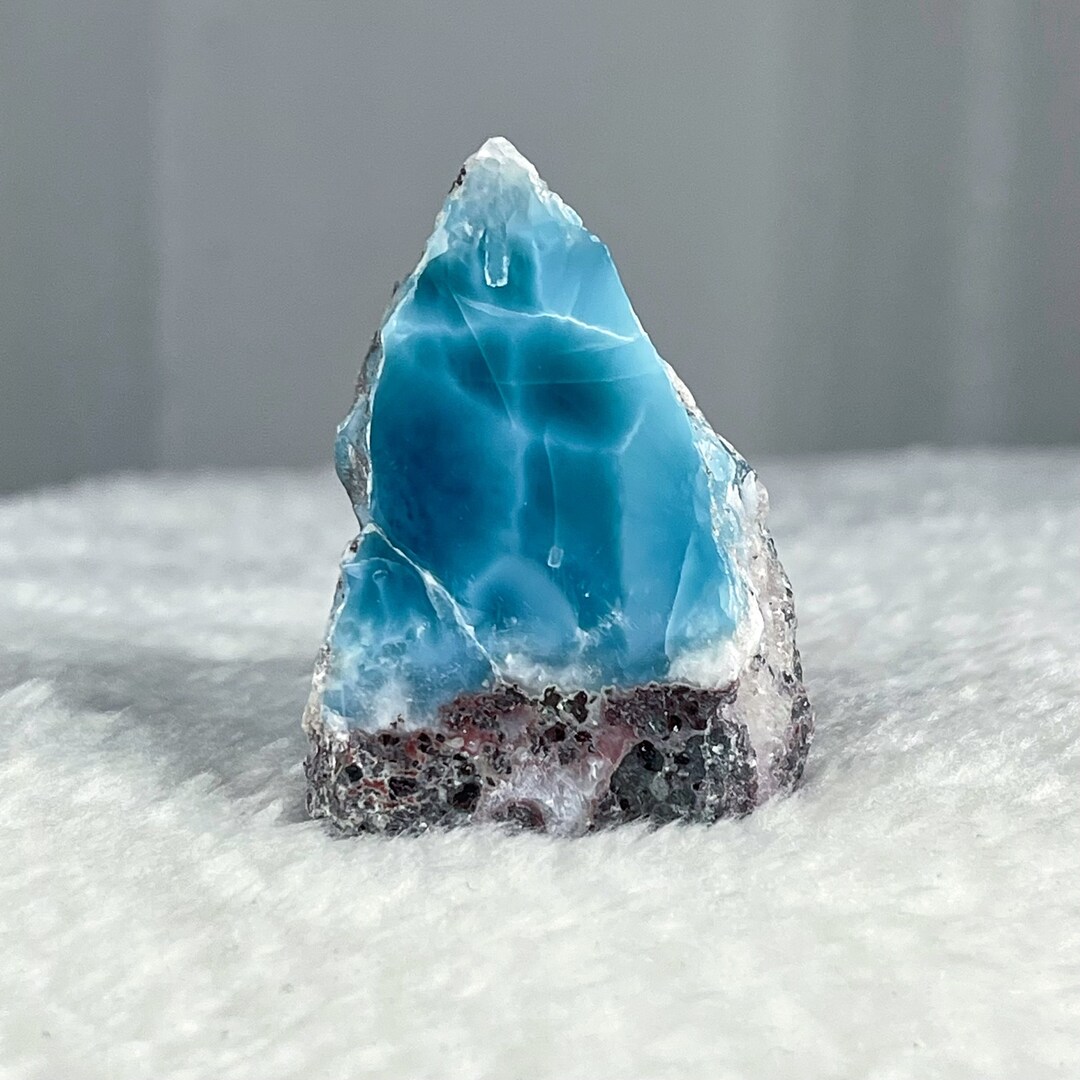 99g Deep Blue Semi Polished Blue Natural Larimar Specimen, Larimar ...