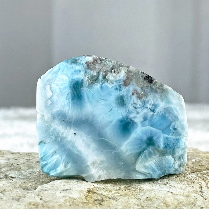 50g AAA High Quality Sky Blue Larimar Slab, Larimar Crystal, High ...