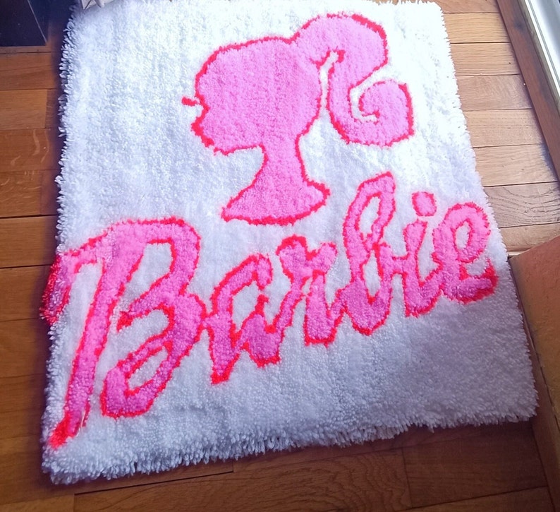 Barbie Rug, Tufting Barbie Logo Mat, Tufting Carpet, Barbie, 6060cm - Etsy