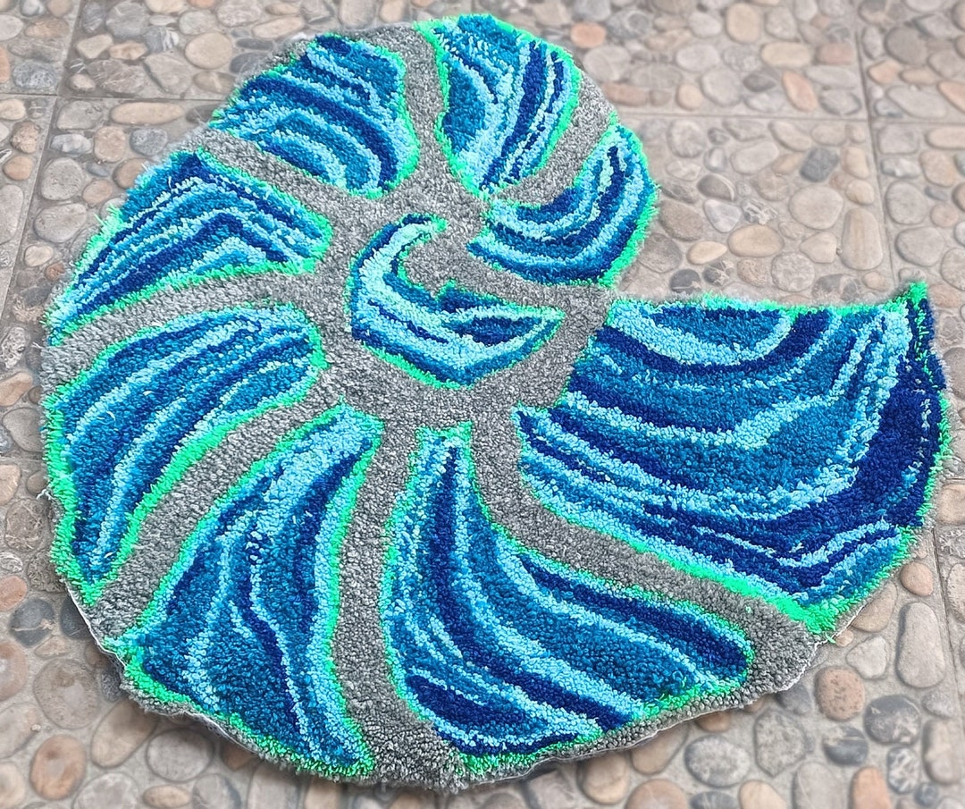 Ammonite Fossil Tufting Rug Cretaceous Baremites 60cm - Etsy