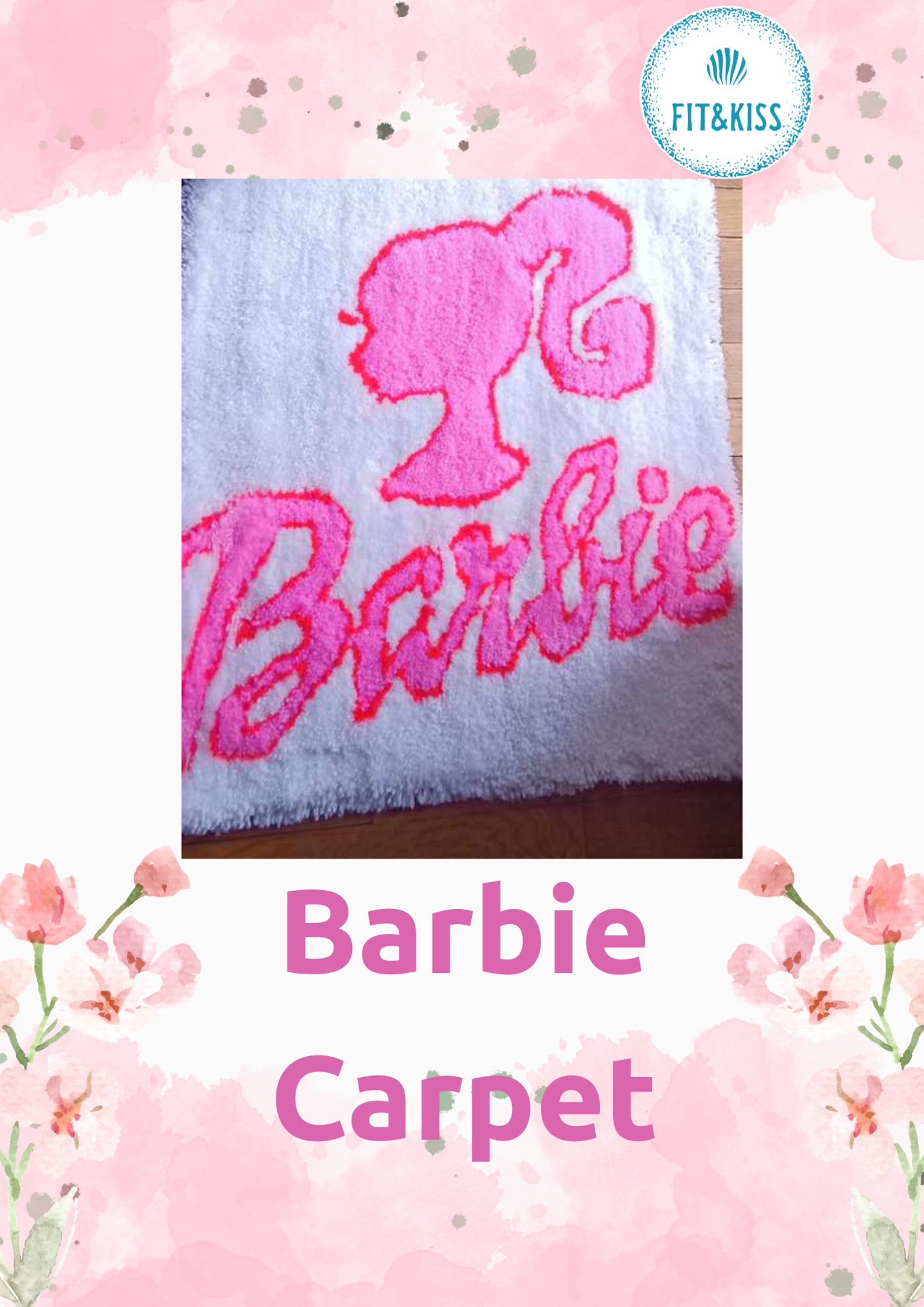 Barbie Rug, Tufting Barbie Logo Mat, Tufting Carpet, Barbie, 6060cm - Etsy