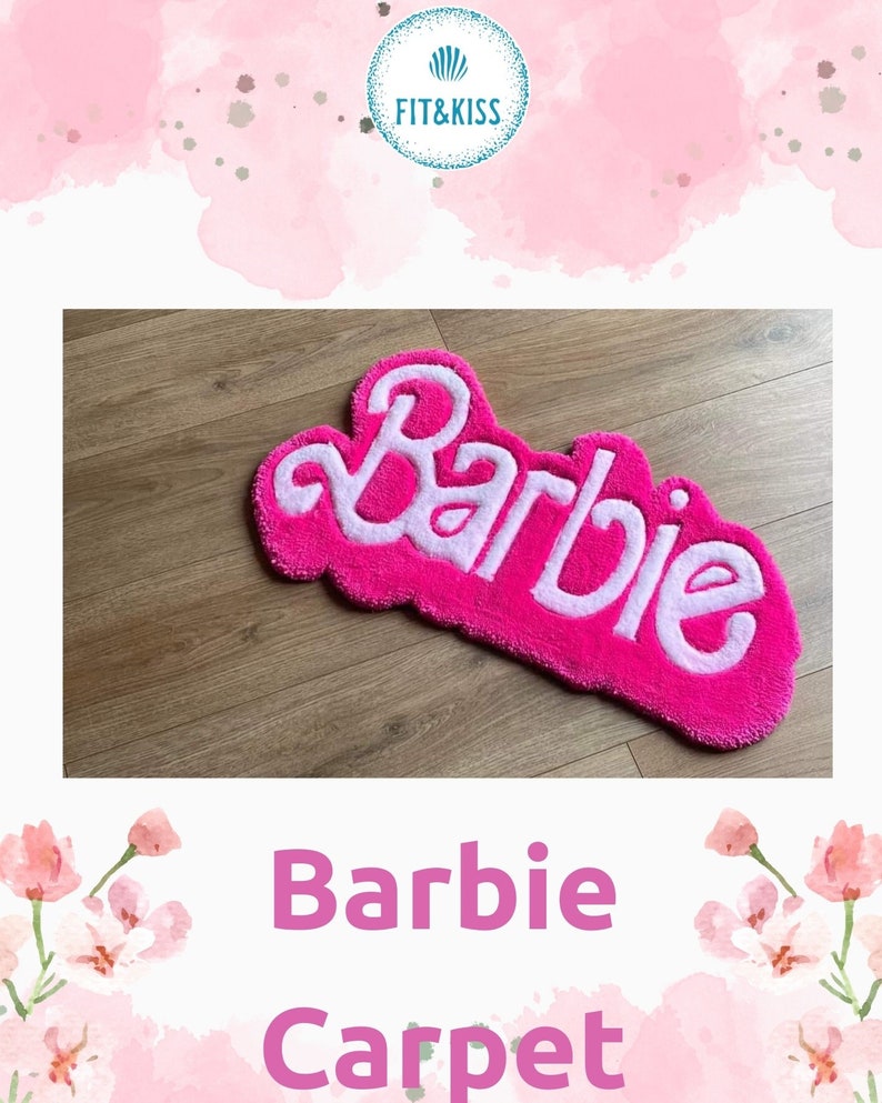 Barbie Rug, Tufting Barbie Logo Mat, Tufting Carpet, Barbie, 6060cm - Etsy