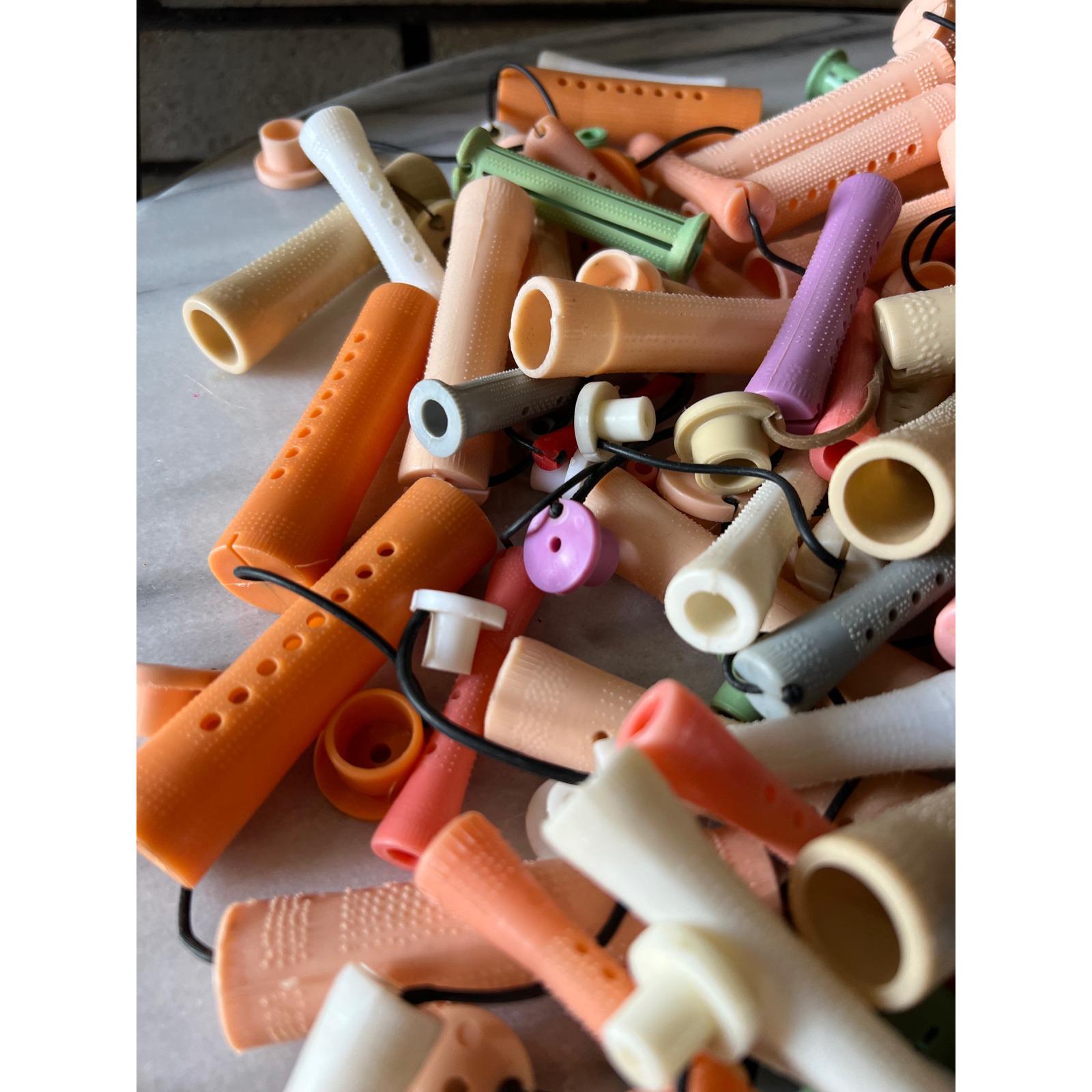 Vintage Hair Curlers Set Perm Rods Rollers Multi Color Assorted HUGE ...