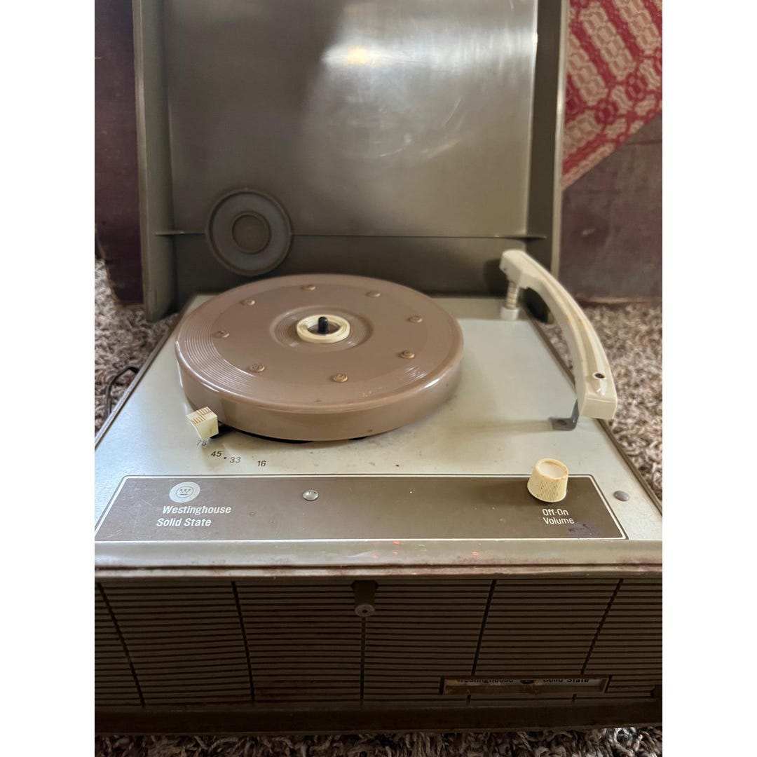 Westinghouse Solid State Portable Record Player Turntable Vintage Retro ...