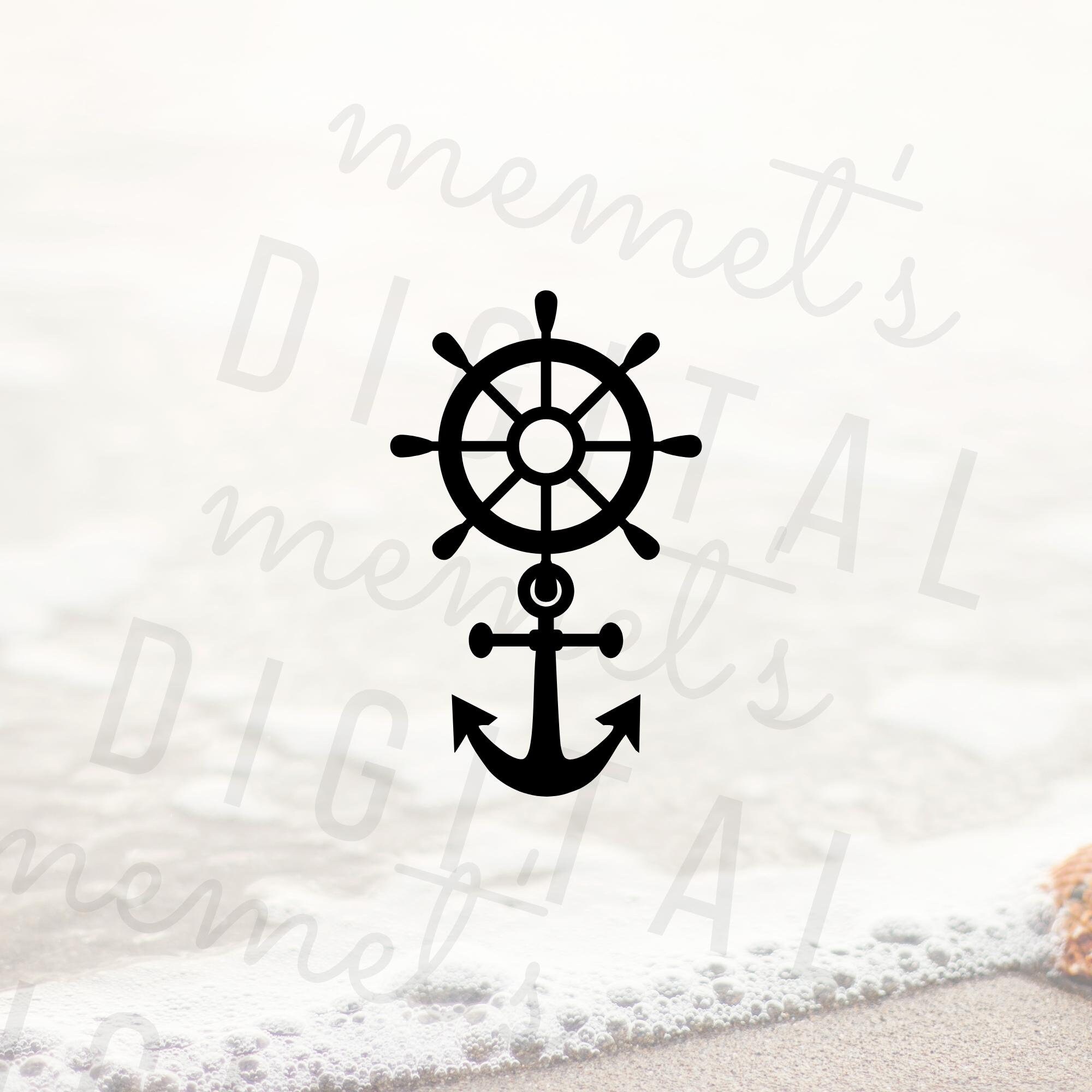 Nautical SVG Boat SVG Anchor and Rudder SVG Sailing Ship Decor - Etsy