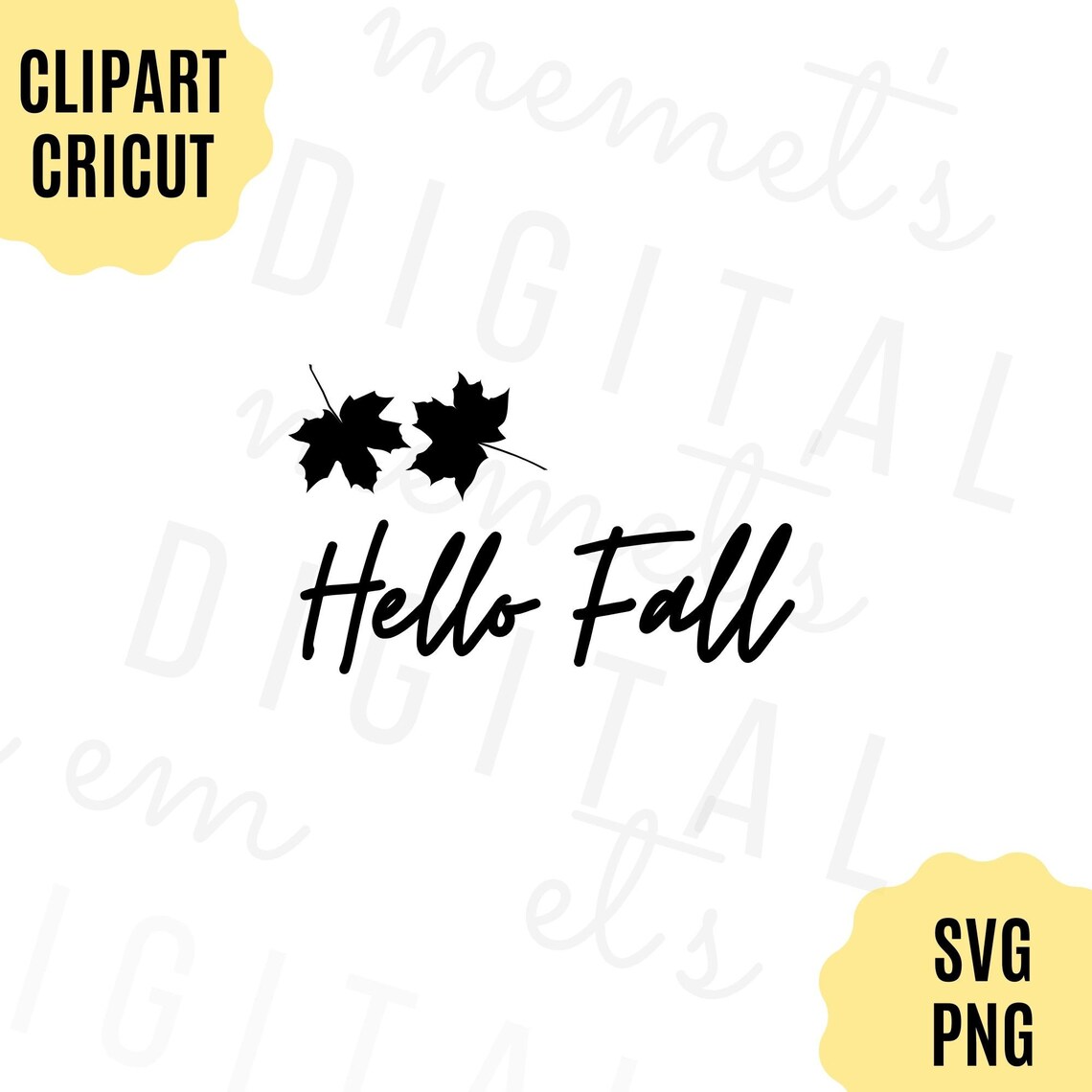 Hello Fall SVG Printable Clipart Bundle for T-shirt Mug and - Etsy