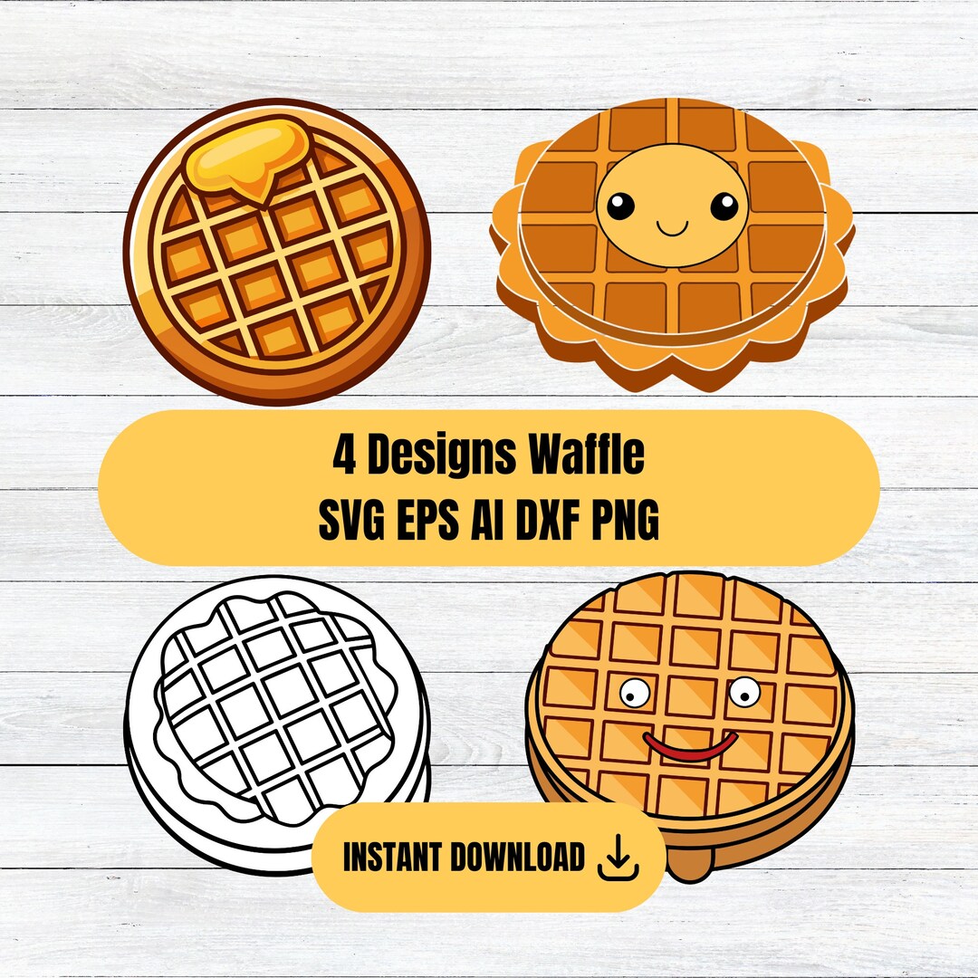 Waffle SVG Bundle, Round Waffle PNG, Waffles PNG, Waffle Clipart ...