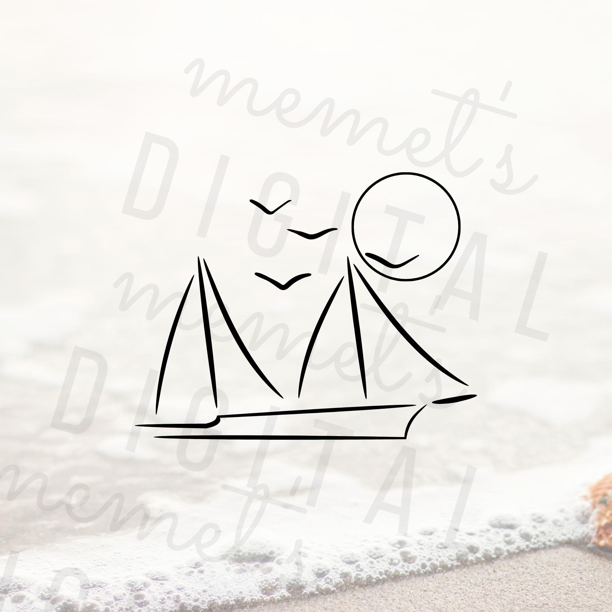 Nautical SVG Boat SVG Anchor and Rudder SVG Sailing Ship Decor - Etsy