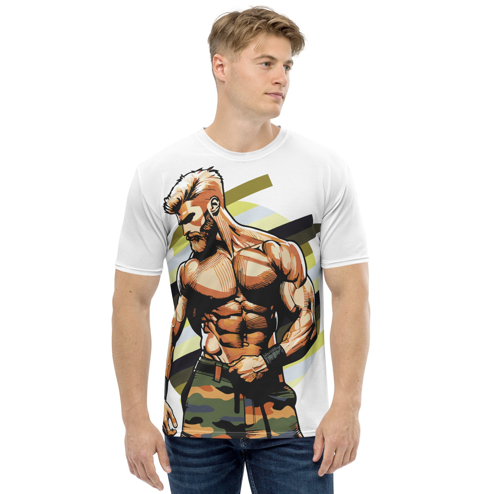 The Rugged Jock - Camo Graphic Muscle Shirt for Men, Tactical Army ...