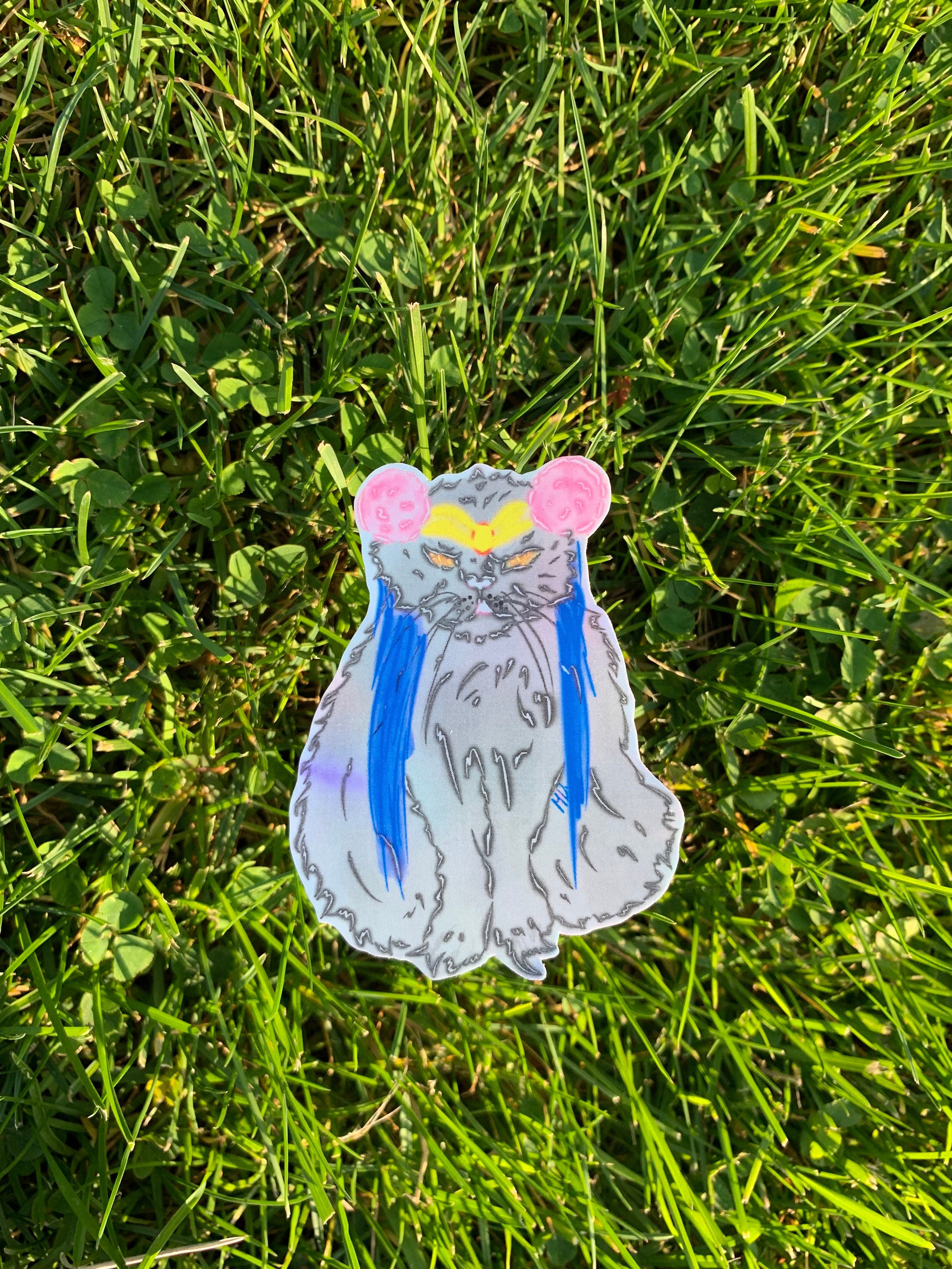 Sailor Moon Cat Sticker - Etsy