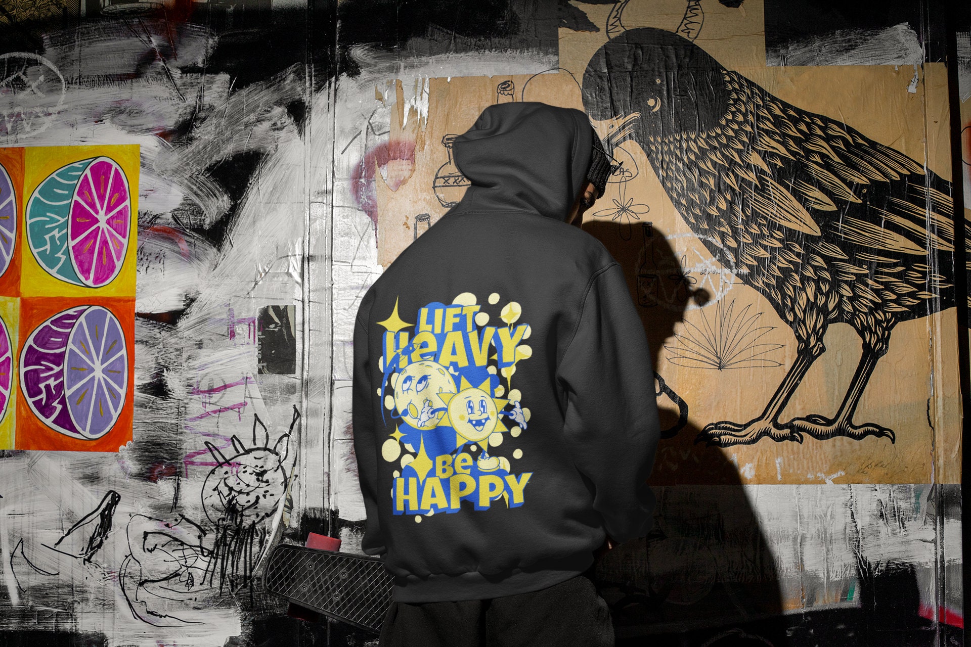 Lift Heavy Be Happy Hoodie, Gym Pump Cover, Gym Lover Gift ...