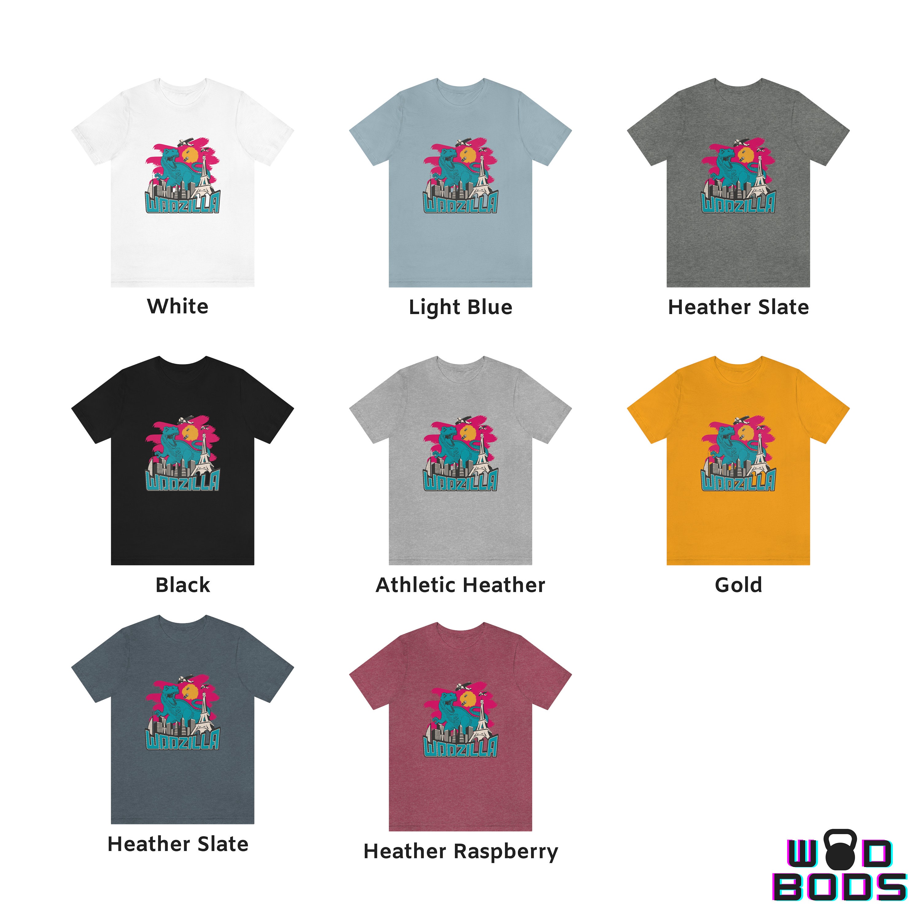 WODZILLA Tshirt, Crossfit Tshirt, Competition Team Tee, Trainer Gift ...