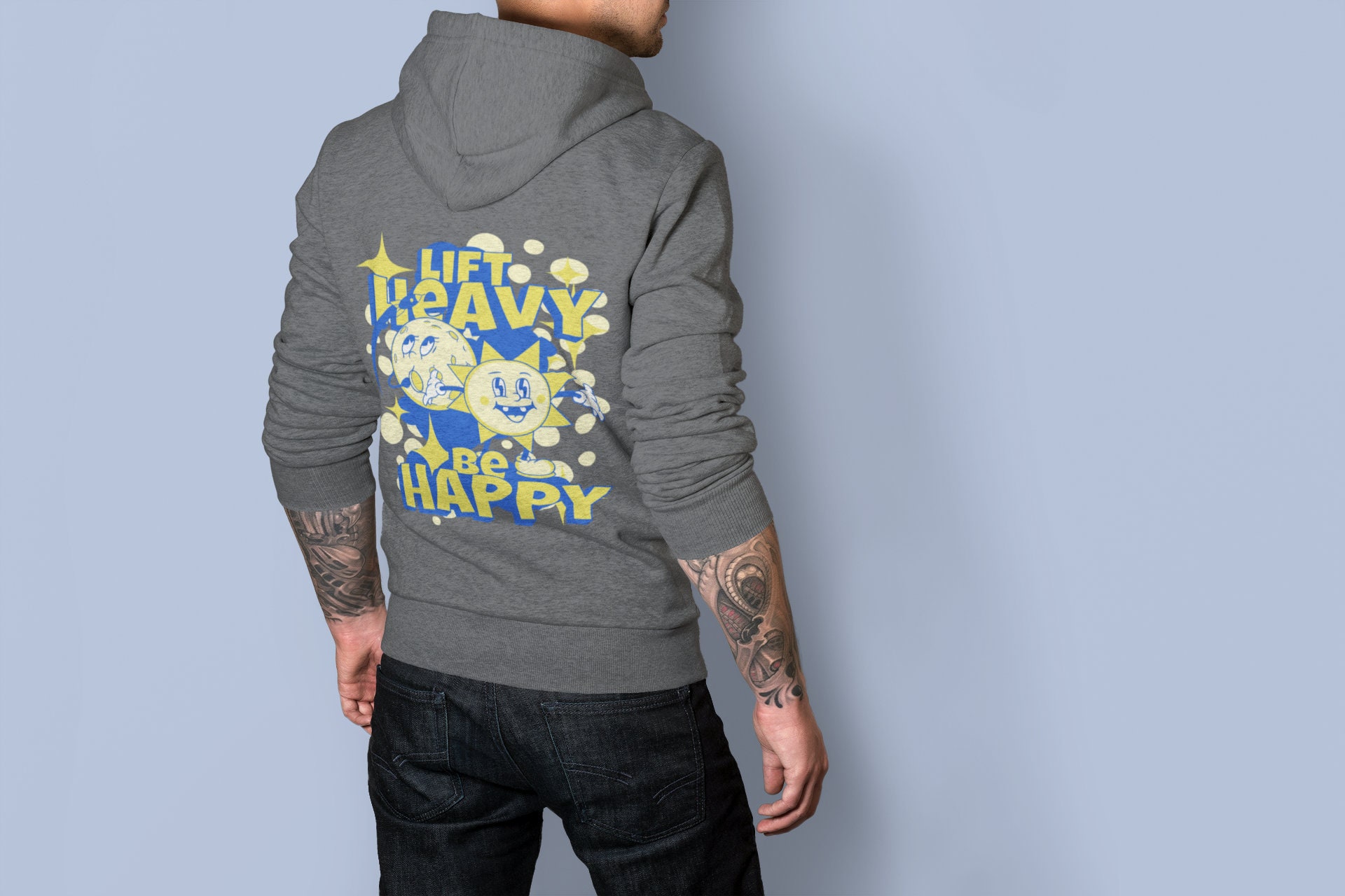 Lift Heavy Be Happy Hoodie, Gym Pump Cover, Gym Lover Gift ...