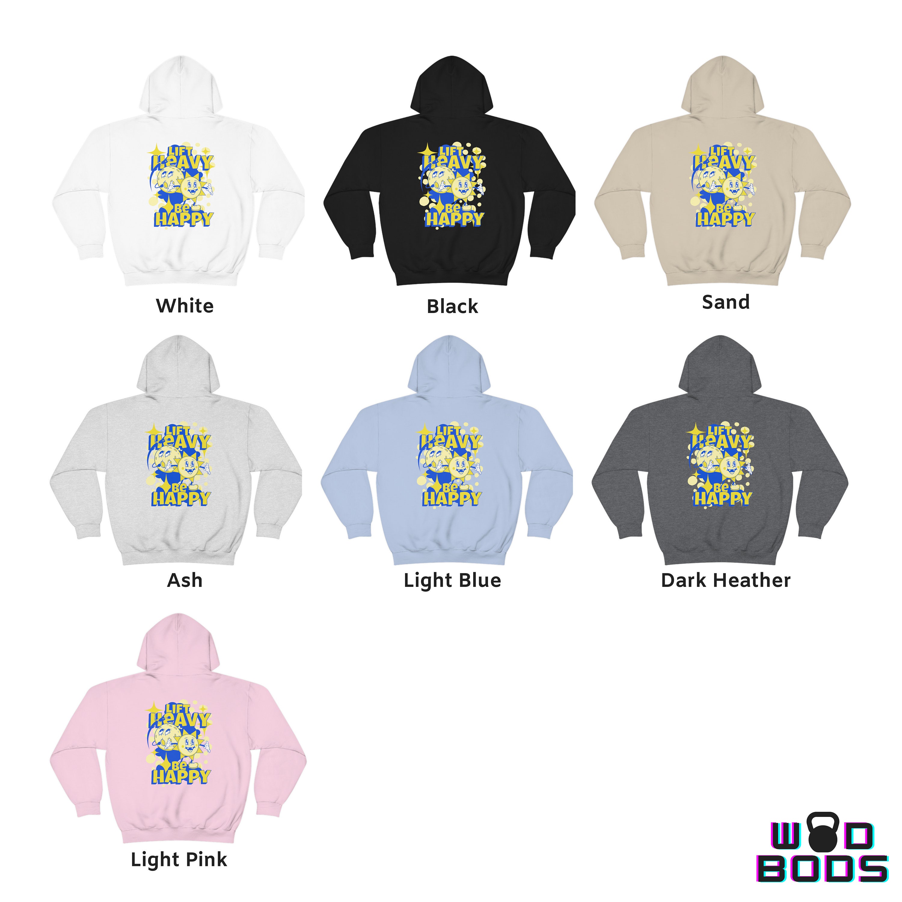 Lift Heavy Be Happy Hoodie, Gym Pump Cover, Gym Lover Gift ...