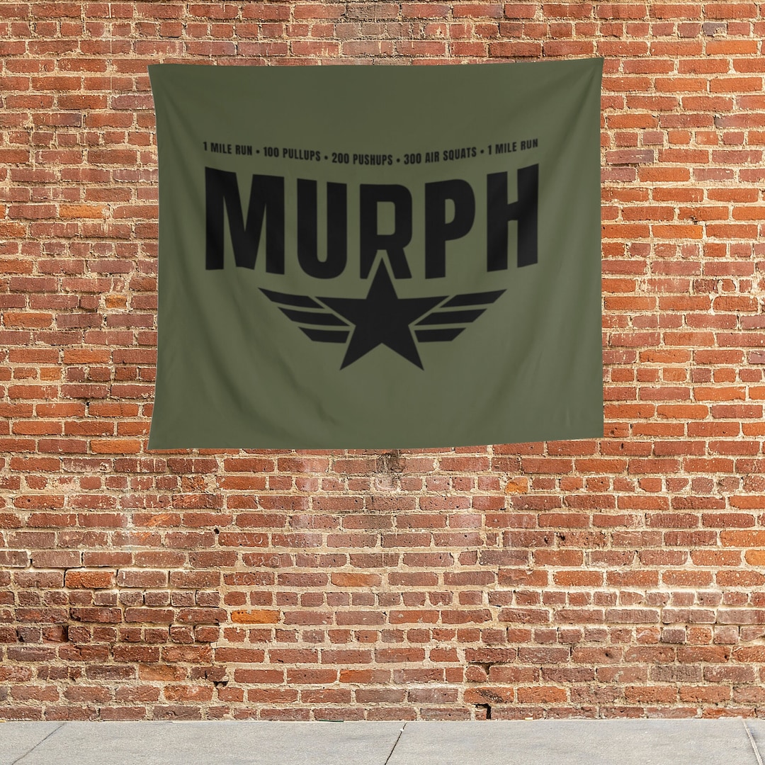 MURPH Indoor Wall Tapestry, Wall Art, Wall Flag, Crossfit Sign ...