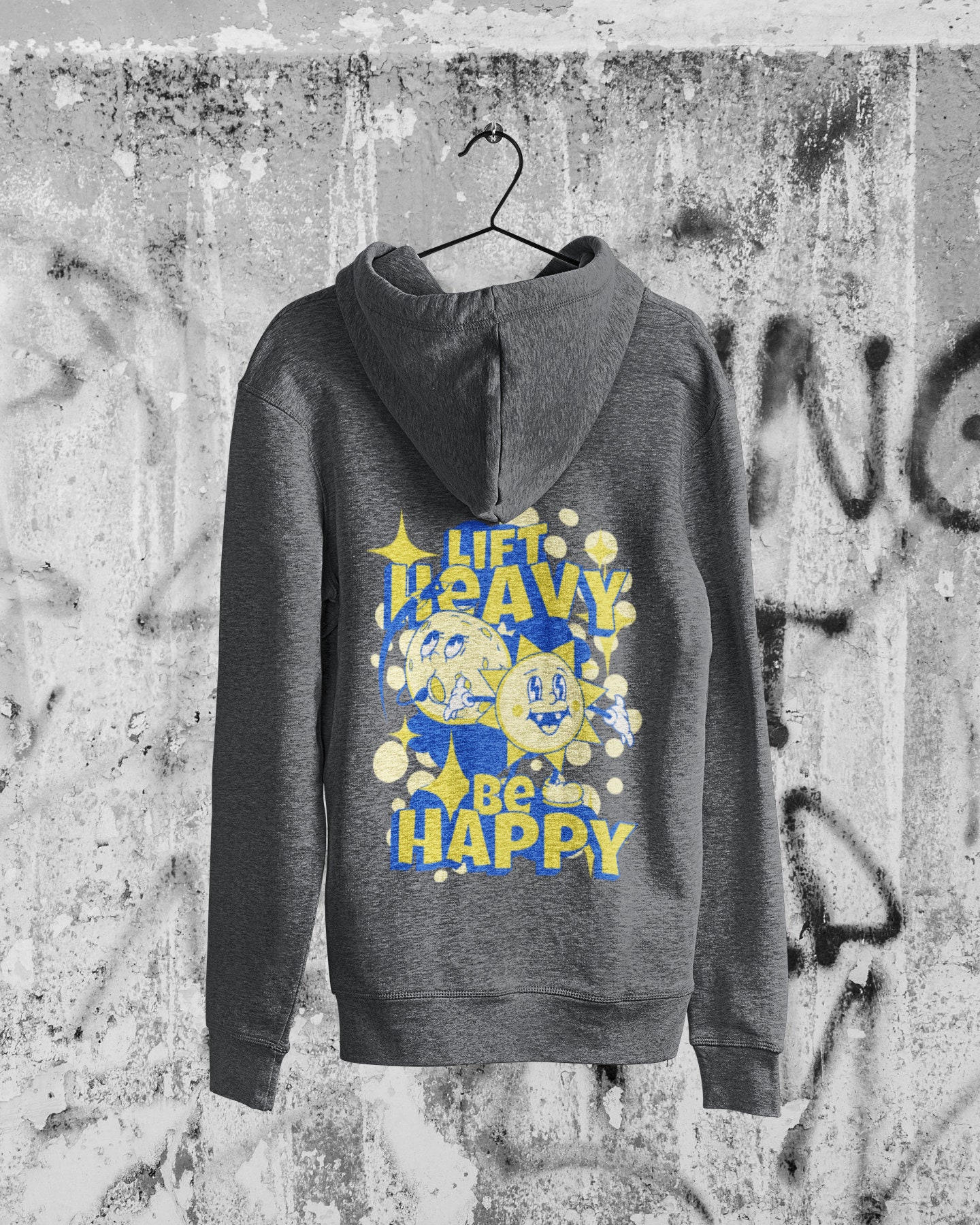 Lift Heavy Be Happy Hoodie, Gym Pump Cover, Gym Lover Gift ...