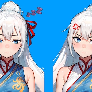 Premade Vtuber Model - Azure Dragoness Girl for Vtube Studio as a Blue ...