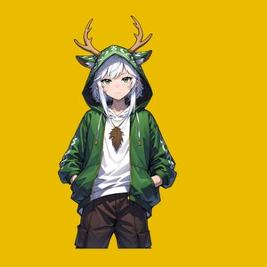 Vtuber - Druid Boy | Live2d | Vtube Studio | Forest | Streamer | Hoodie ...