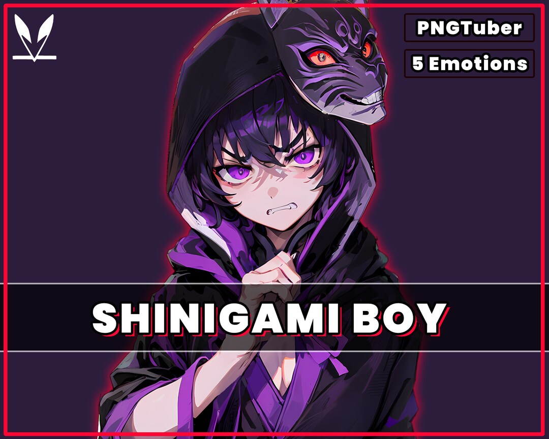 Pngtuber Shinigami Boy With 5 Expressions Ready to Go. Good - Etsy