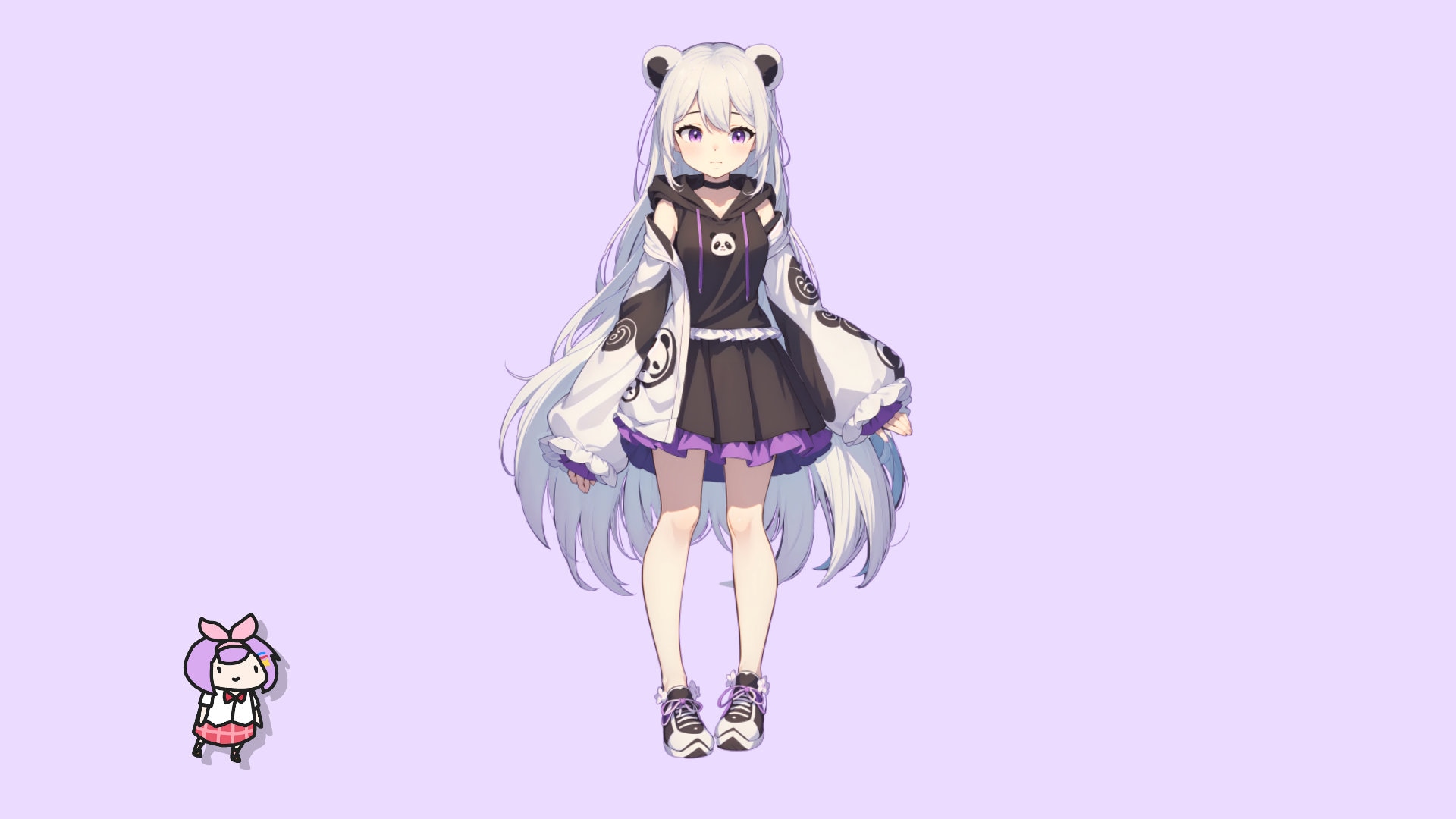Premade Live2d Vtuber Model - Panda Girl for Vtube Studio as a Cute ...