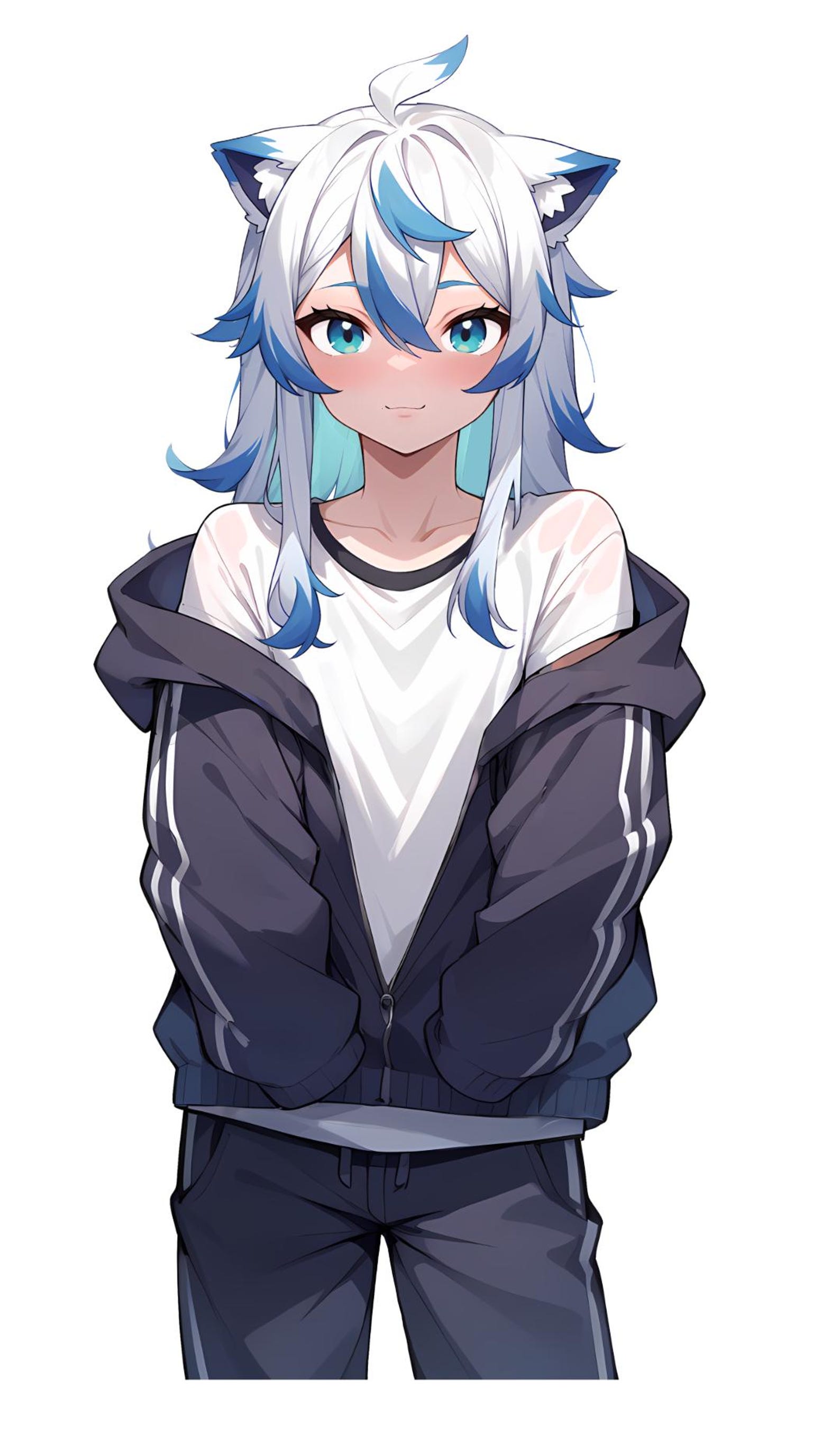 Blue Wolf Vtuber, Premade Fully Rigged Model, Vtube Studio - Etsy