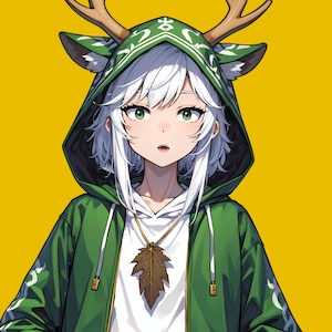 Vtuber - Druid Boy | Live2d | Vtube Studio | Forest | Streamer | Hoodie ...