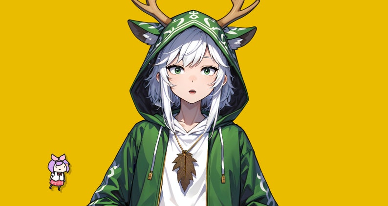 Vtuber - Druid Boy | Live2d | Vtube Studio | Forest | Streamer | Hoodie ...