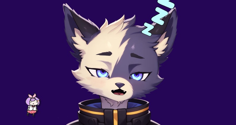Furry Premade Vtuber Model - Furry Space Wolf for Vtube Studio as a ...
