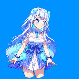 Vtuber - Jellyfish Girl for Vtube Studio as a Cute Blue and White Half ...