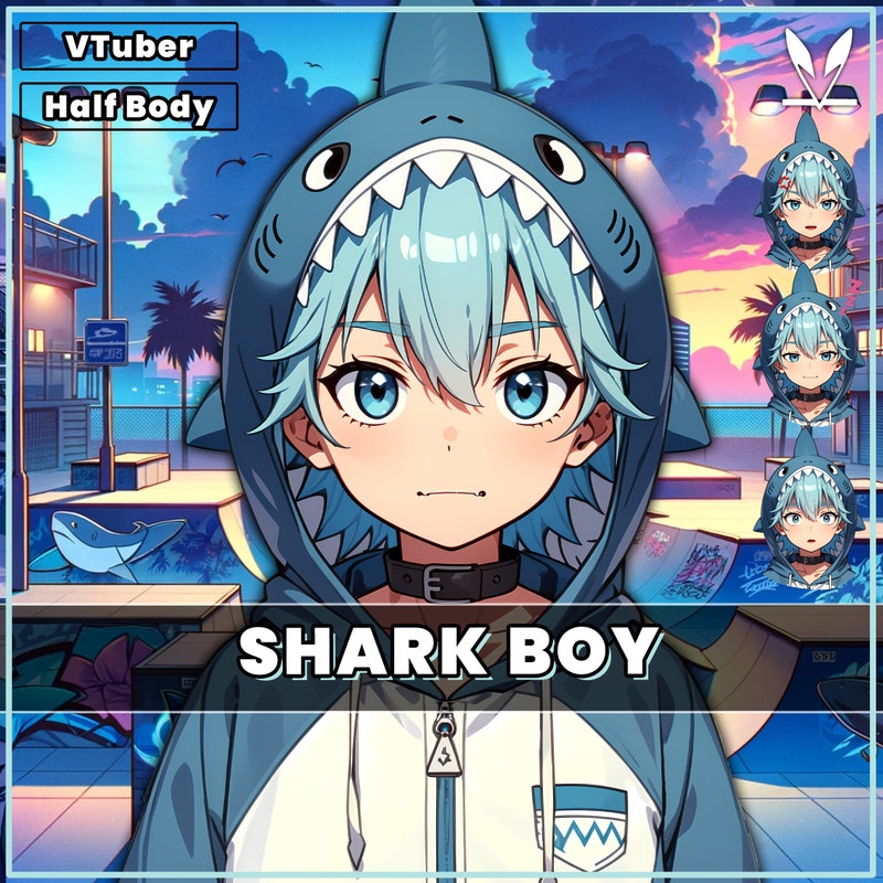Boy in Blue Vtuber Model - Etsy