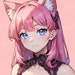 Pngtuber, Pink Cat Girl Neko 2d Vtuber | Premade Model With 5 ...
