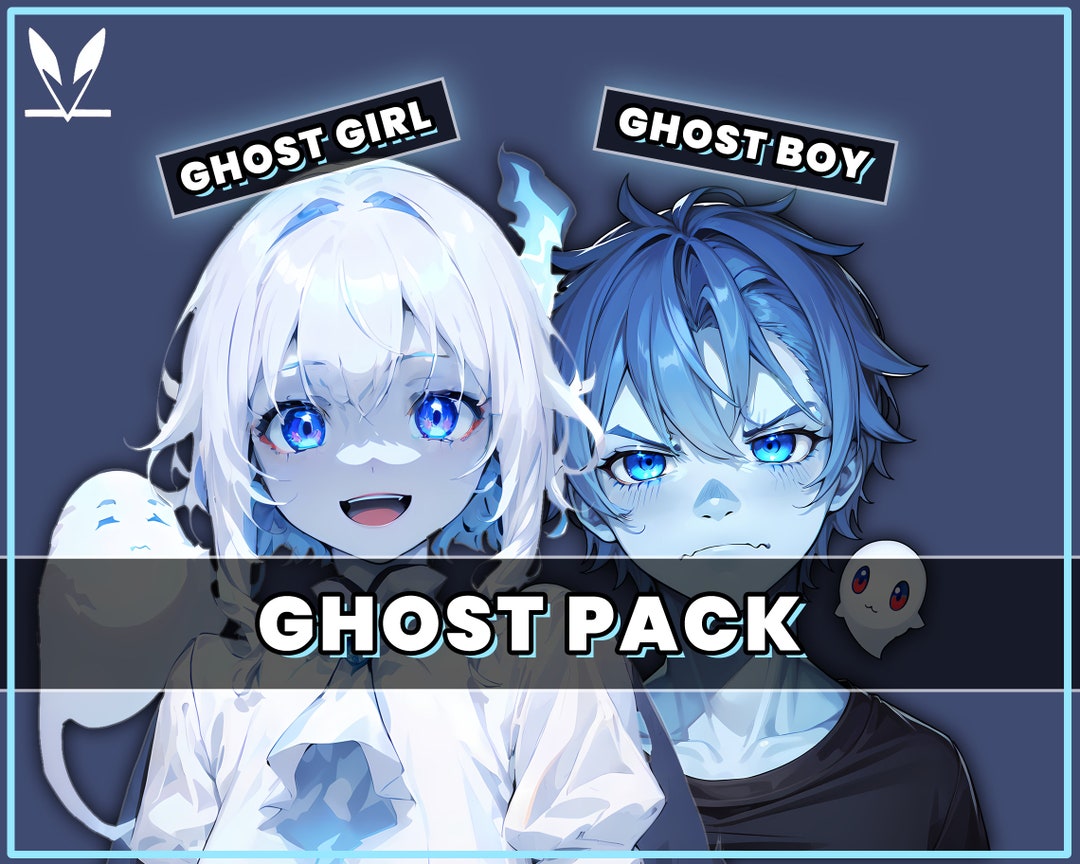 Pngtuber Combo Pack Ghost Boy and Girl With 5 Emotions - Etsy UK